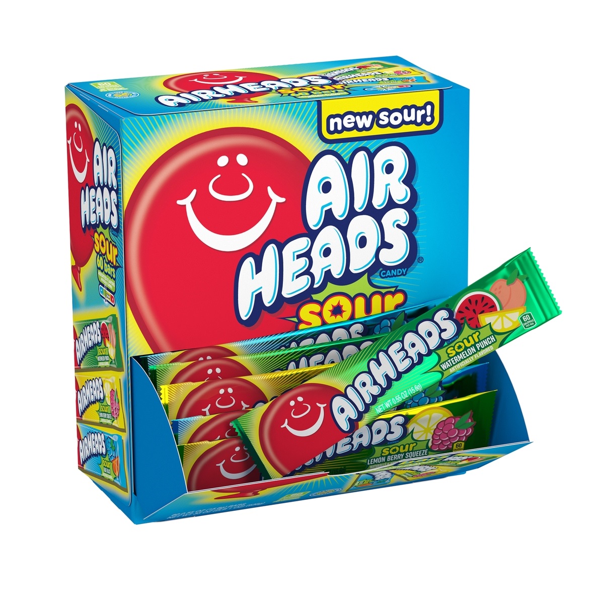 Airhead Bar Assorted Sour Gravity Feed 60ct. | Frank Silva & Sons