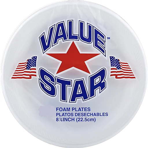Foam Plates (Value Star) 9 inch 1/ 22ct. | Frank Silva & Sons