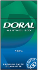 Doral Full Flavor Menthol Box 100 | Frank Silva & Sons