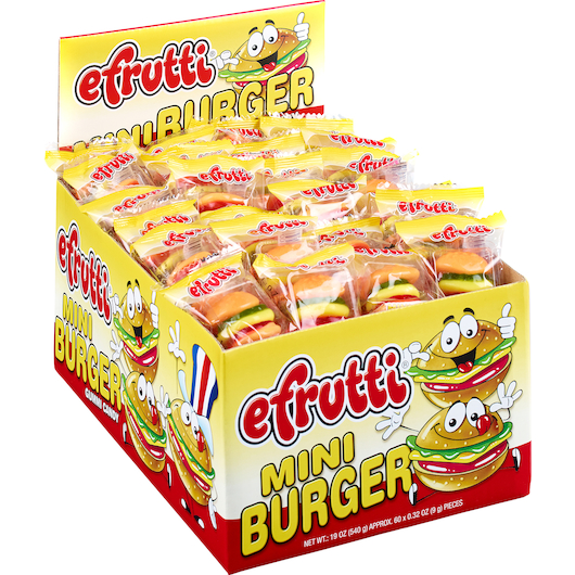 Efrutti Gummi Mini Burger 60ct. | Frank Silva & Sons