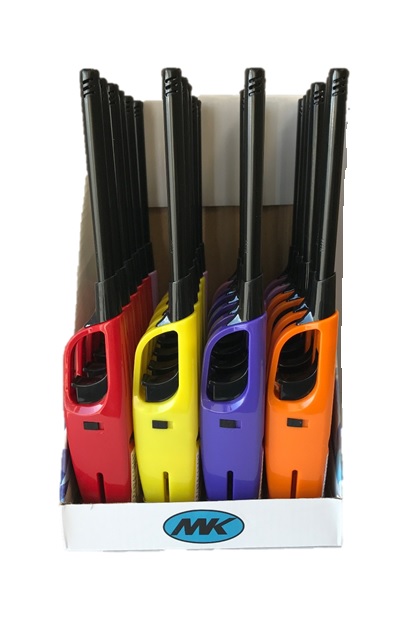 Lighters MK Brand BBQ (Neon) 1/ 24ct | Frank Silva & Sons