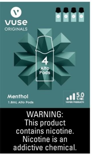 Vuse Alto Menthol Pod 5% (4pk) 5/ 4ct. | Frank Silva & Sons